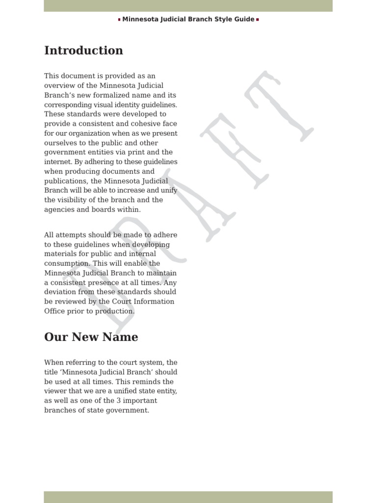 Minnesota Judicial Branch Style Guide | PDF | Logos | Graphic Design