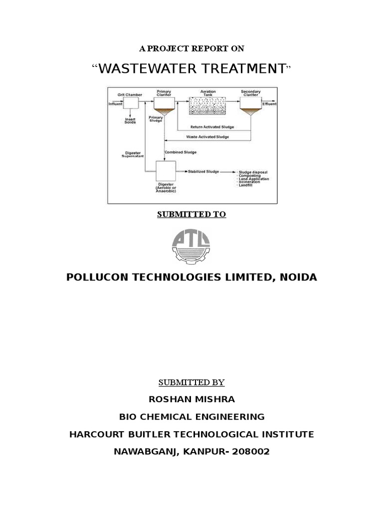 Project Report On Waste Water Treatment | PDF | Waste Treatment ...