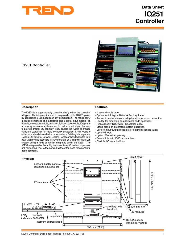 An In-Depth Look at the Functionality and Specifications of the IQ251 Building Controller | PDF ...