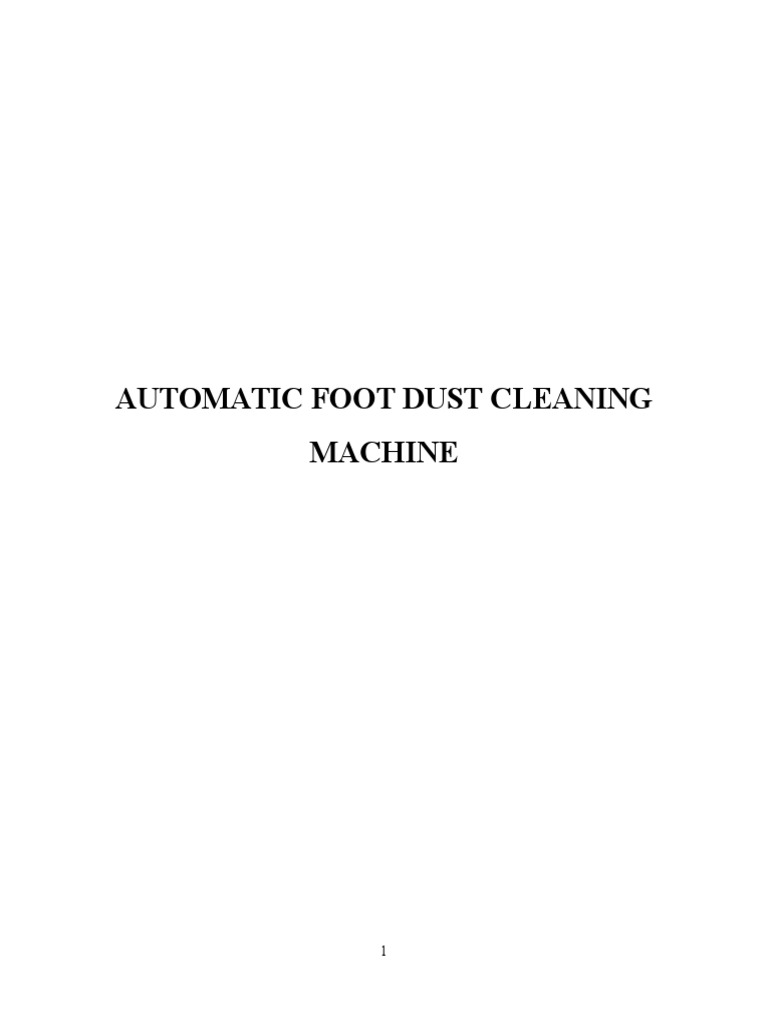 Automatic Foot Dust Cleaning Machine | PDF | Electric Motor ...