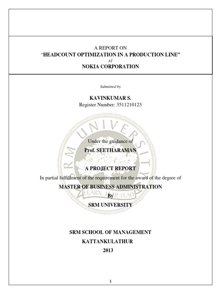 Headcount Optimisation | PDF | Lean Manufacturing | Nokia