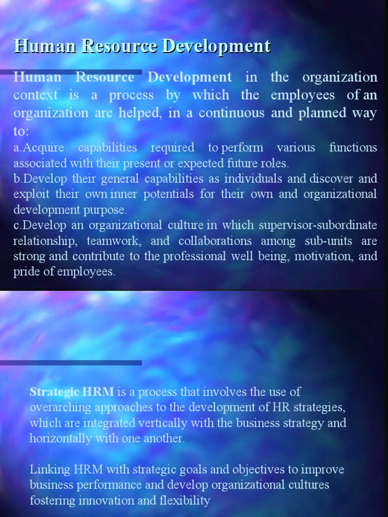 Human Resource Development | PDF