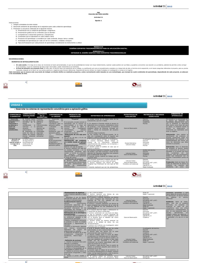 PBG Act21 | PDF | Producto (Negocio) | Aprendizaje