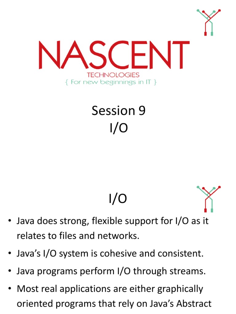 Session9 IO | PDF | Java (Programming Language) | Class (Computer Programming)