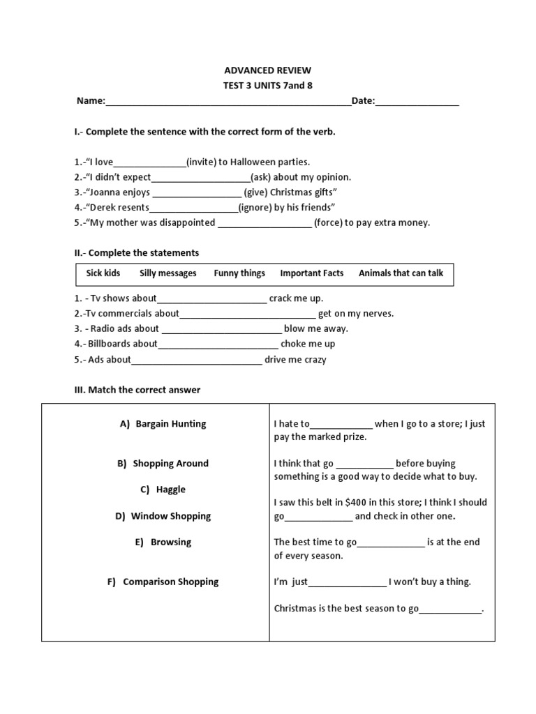 Advanced English Grammar Test | PDF