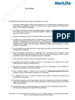 Check List Reembolso - Programacion Gmm-Metlife 09 2021 | PDF