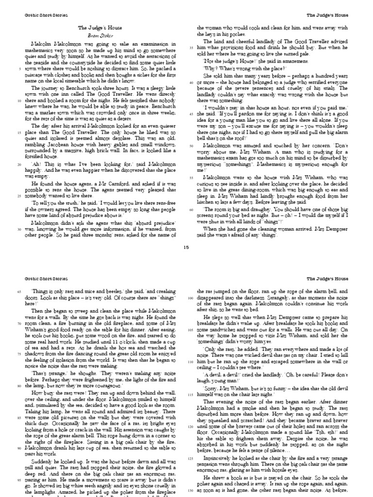 The Judges House | PDF