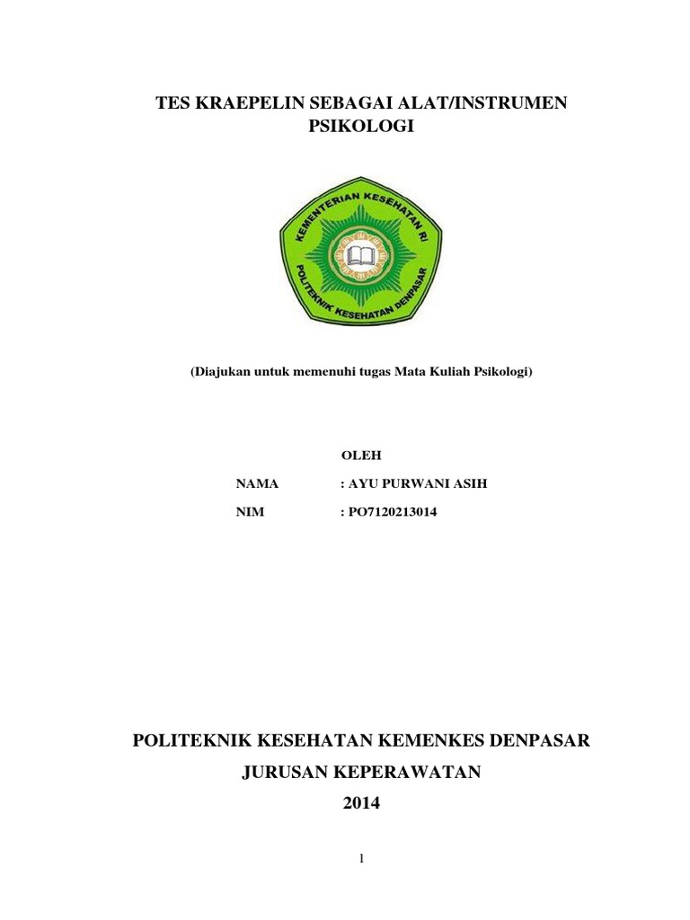 Tes Psikologi Kraepelin | PDF