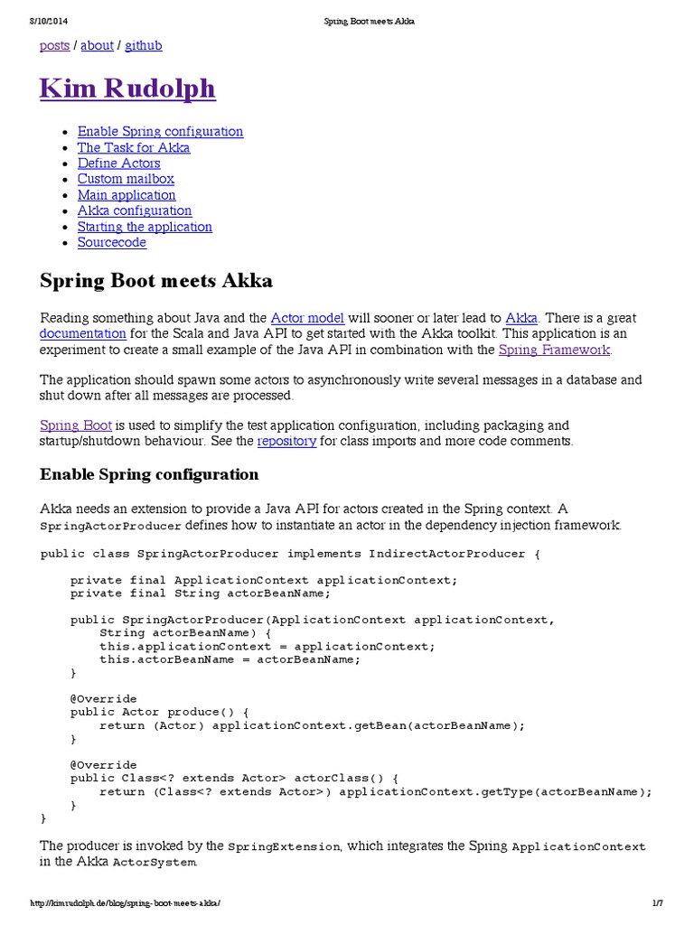 Spring Boot Meets Akka Pdf Spring Framework Application Programming Interface