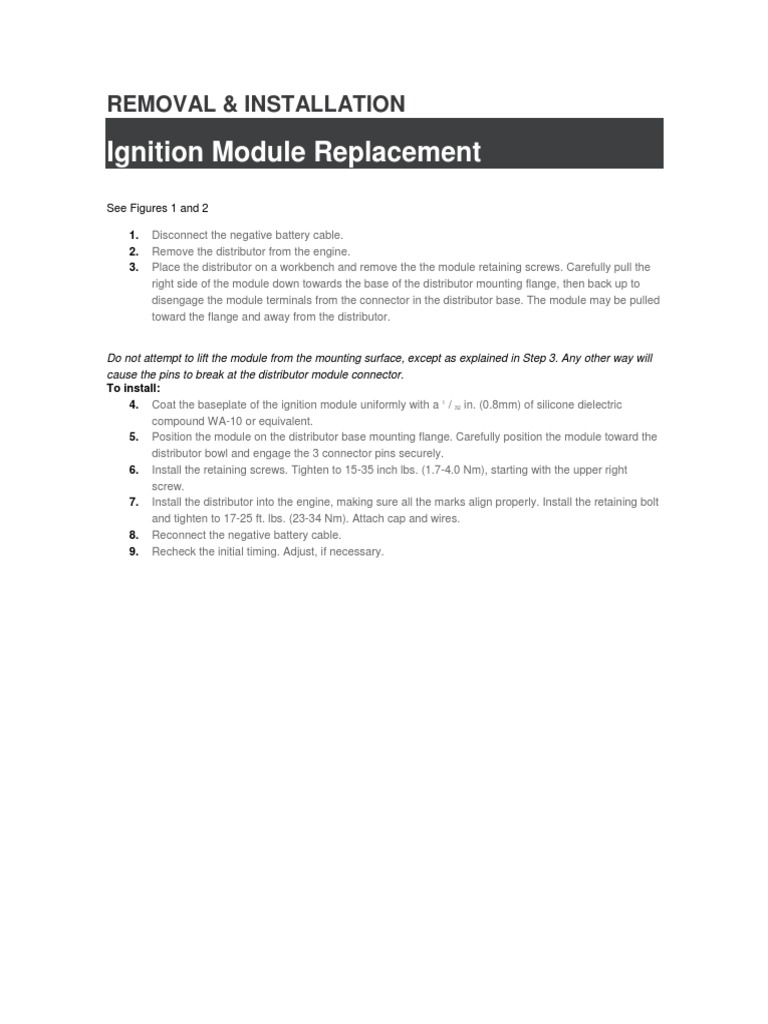 Ford Tempo Topaz 1984-1994 Repair Guide | PDF | Distributor | Ignition ...