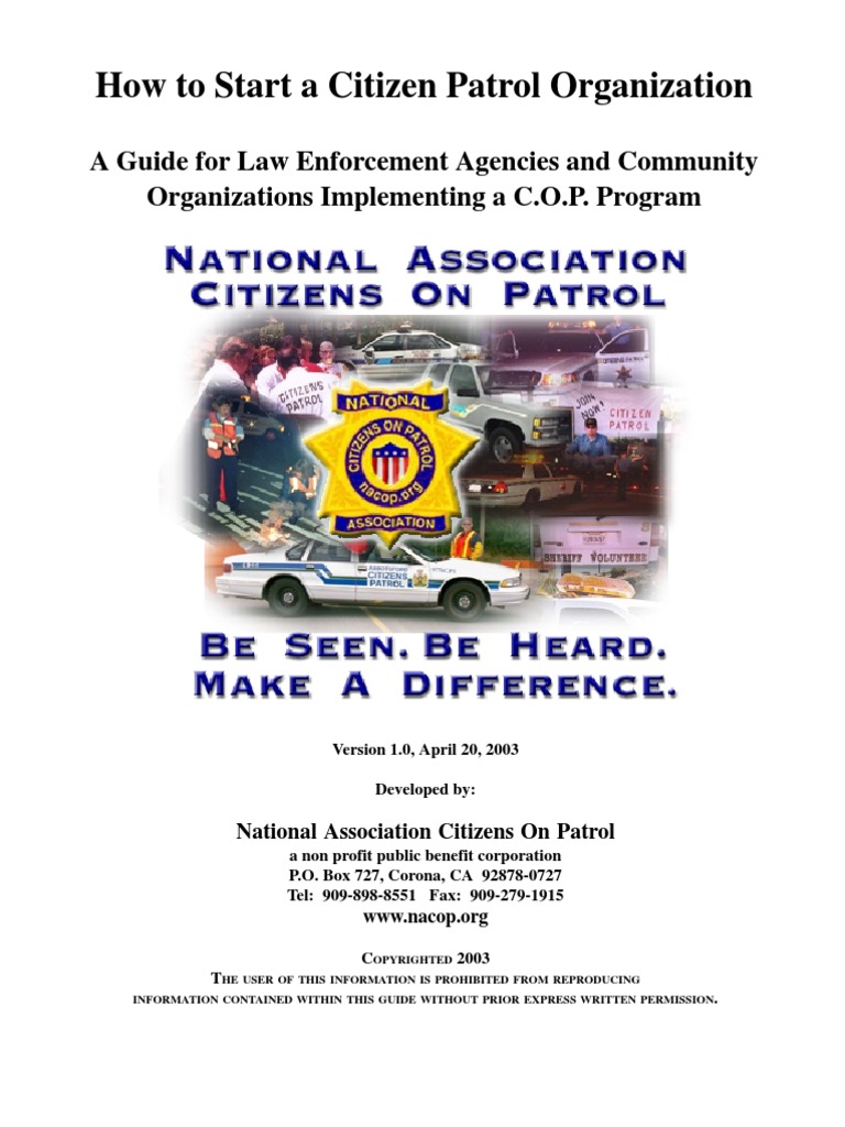 How To Start Citizen Patrol Program | PDF | Sheriffs In The United ...
