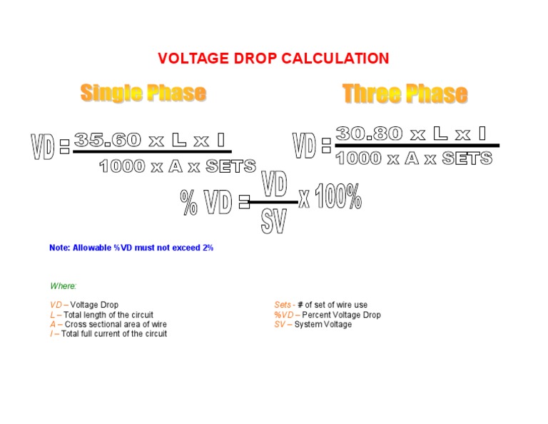 Voltage Drop Calculation | PDF | Science & Mathematics | Computers