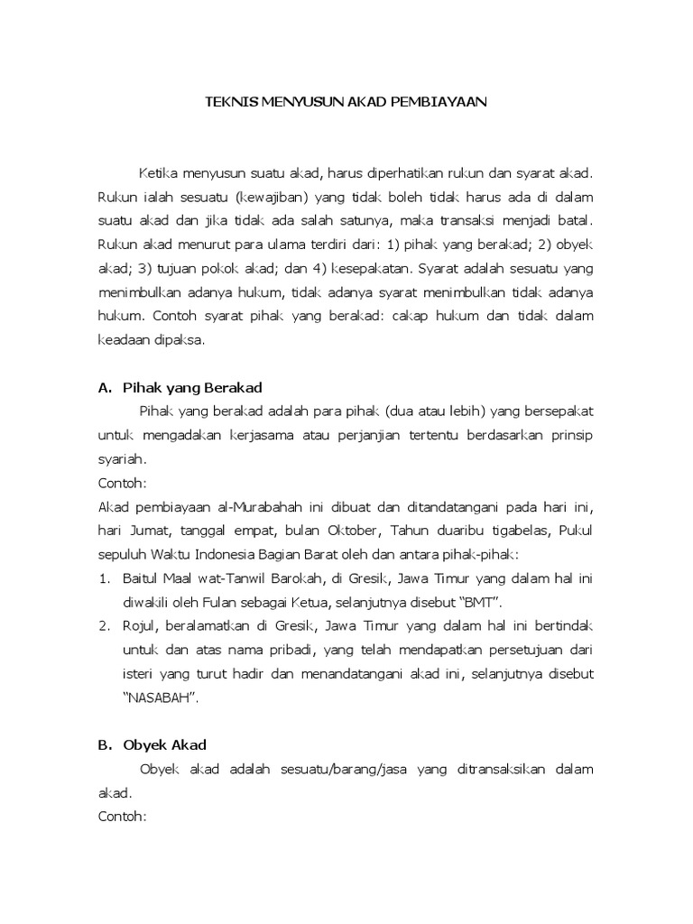 Contoh Akad Sederhana | PDF