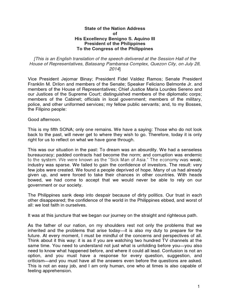 English - SONA 2014 | PDF | Bond Credit Rating | Debt