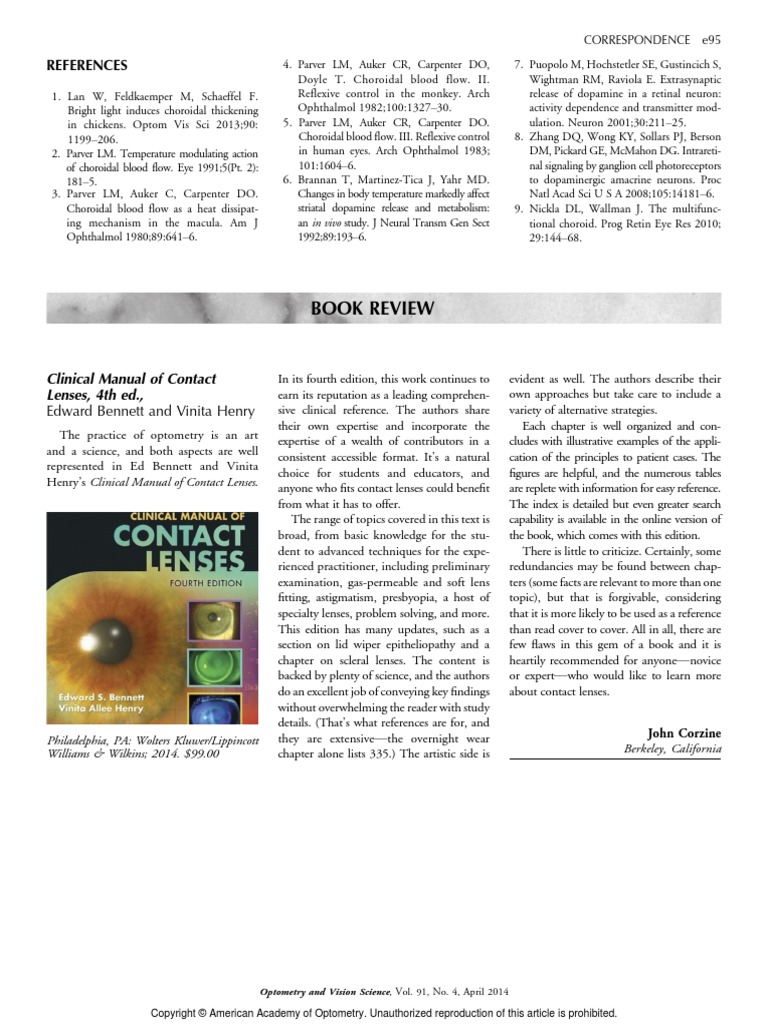 Clinical Manual of Contact Lenses, 4th Ed, Edward.20 | PDF | Eye ...