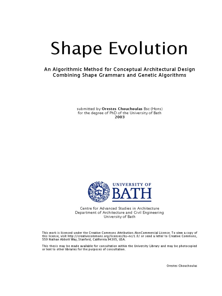 Shape Evolution | PDF | Design | Genetic Algorithm