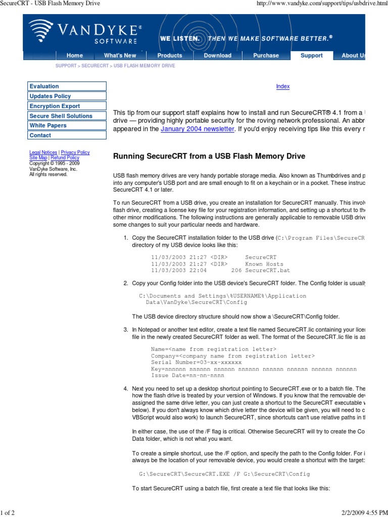 SecureCRT - USB Flash Memory | Download Free PDF | Usb Flash Drive | Computer File