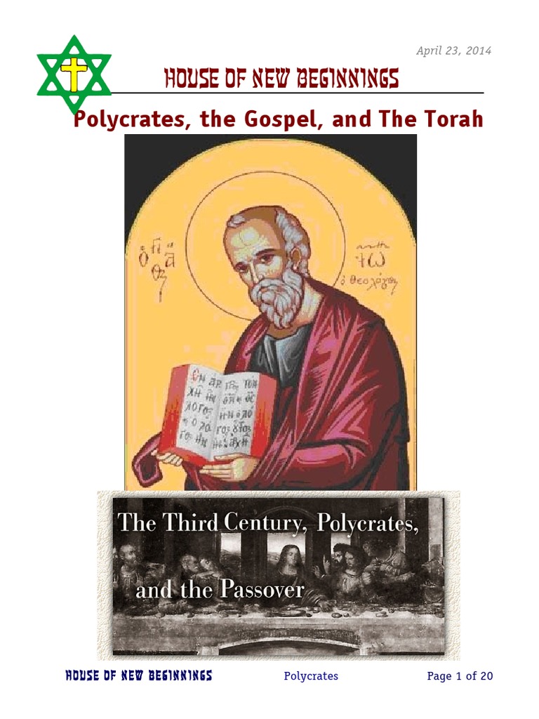 Polycrates, The Gospel, and The Torah | PDF | Paul The Apostle ...