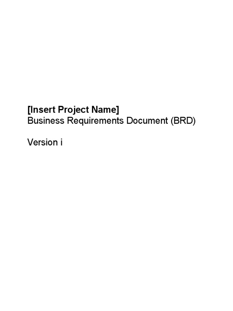 BRD Template | PDF | Software Engineering | Information Technology
