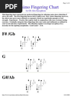 Tenor Sax Altissimo Finger Chart | PDF