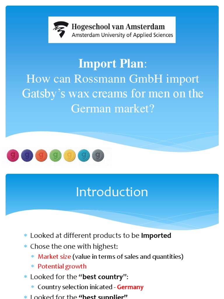 Import Plan Rossmann GMBH | PDF | Strategic Management | Market Analysis