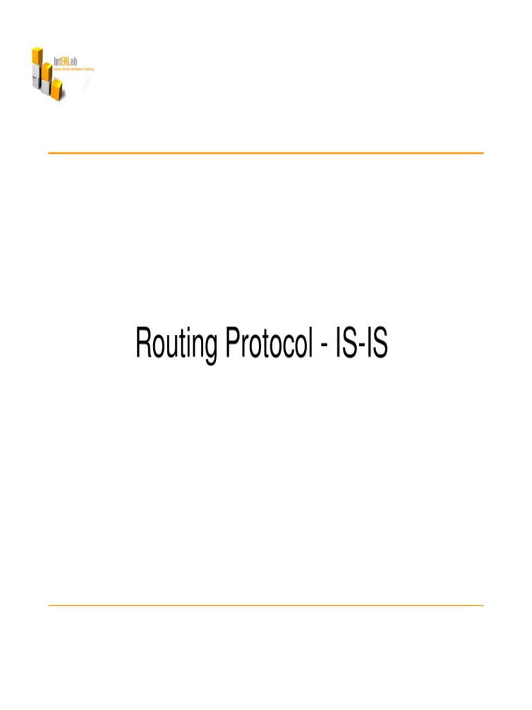 Is-Is Routing Protocol | PDF | Wide Area Network | Osi Model