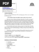 Syllabus Long Version 18-19 | PDF | Homework | Reading (Process)