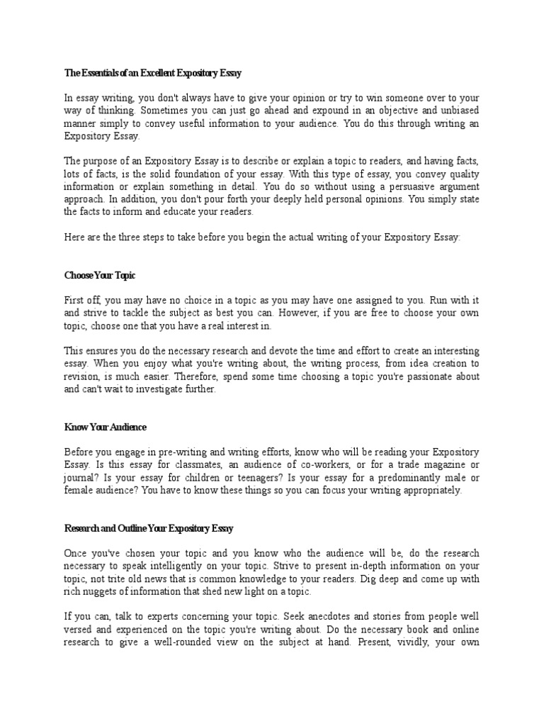 Expository Essay Guide | PDF | Essays | Epistemology