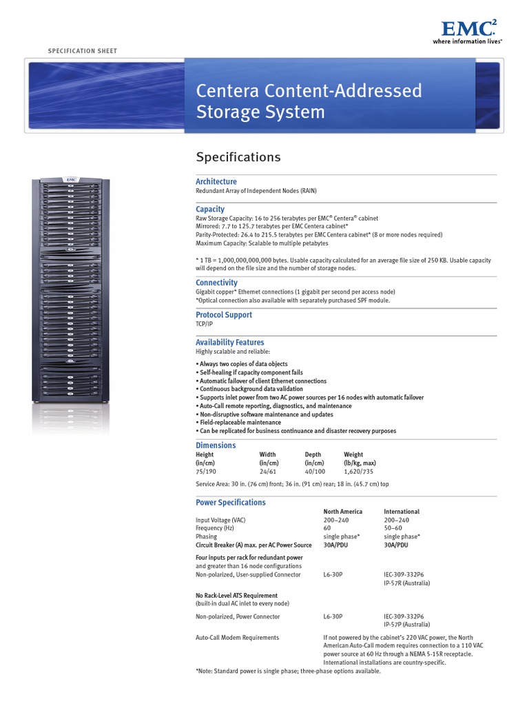 c932 Centera Cas Ss | PDF | Computer Data Storage | Digital Technology