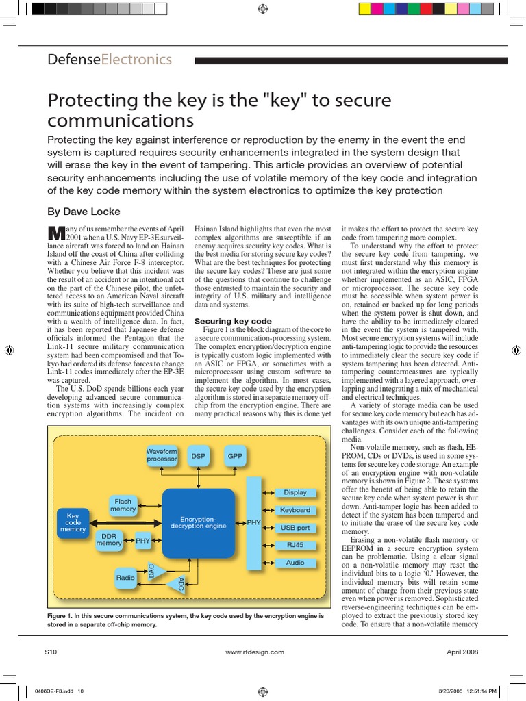 0408DE Protecting Key Interference | PDF | Field Programmable Gate Array | Encryption