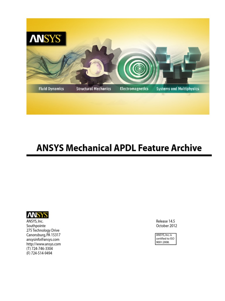 Ansys Mechanical APDL Features | PDF | Trademark | License