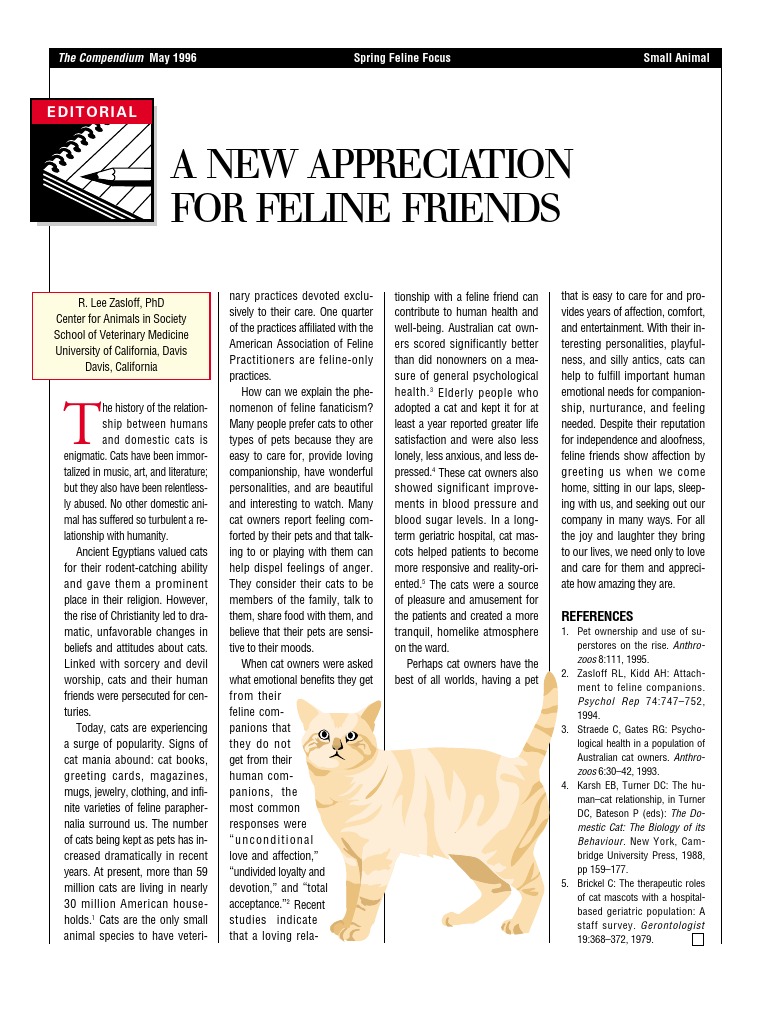 The Human-Cat Bond and Its Benefits | PDF | Cats | Pet