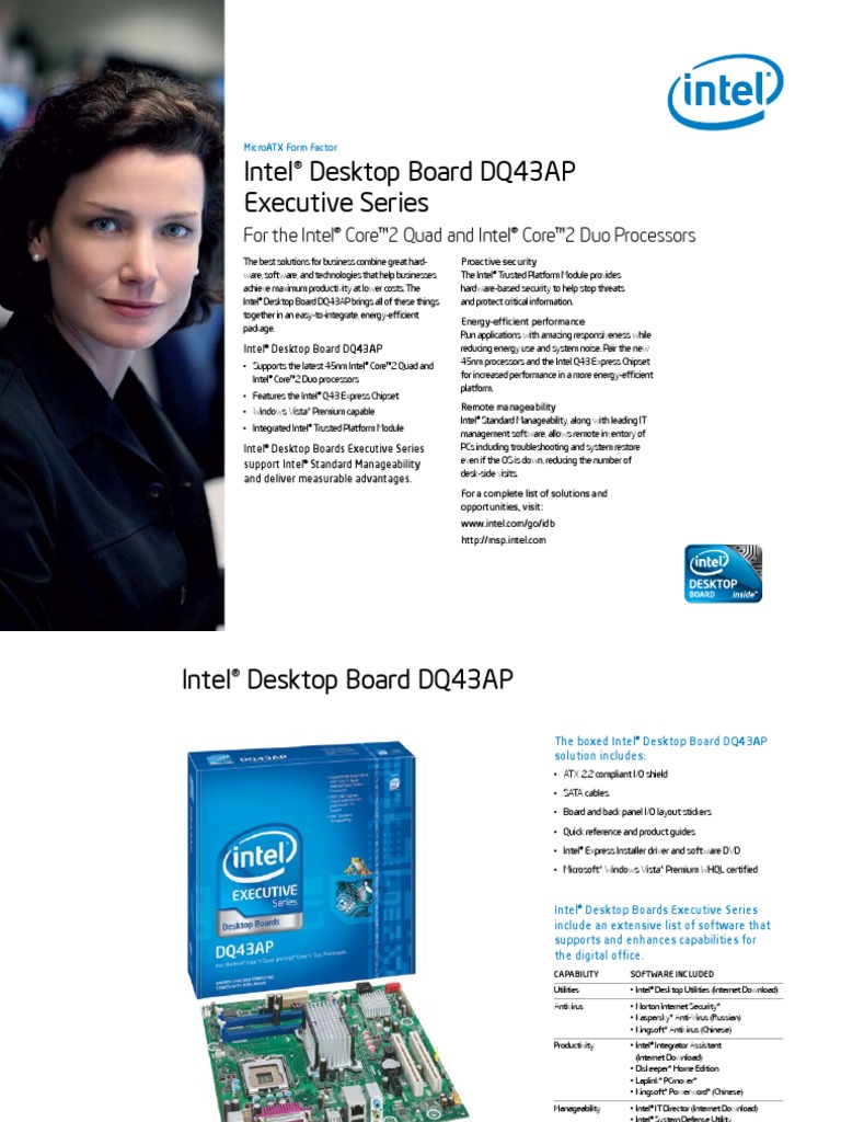 Intel® Desktop Board DQ43AP | PDF | Desktop Computer | Bios