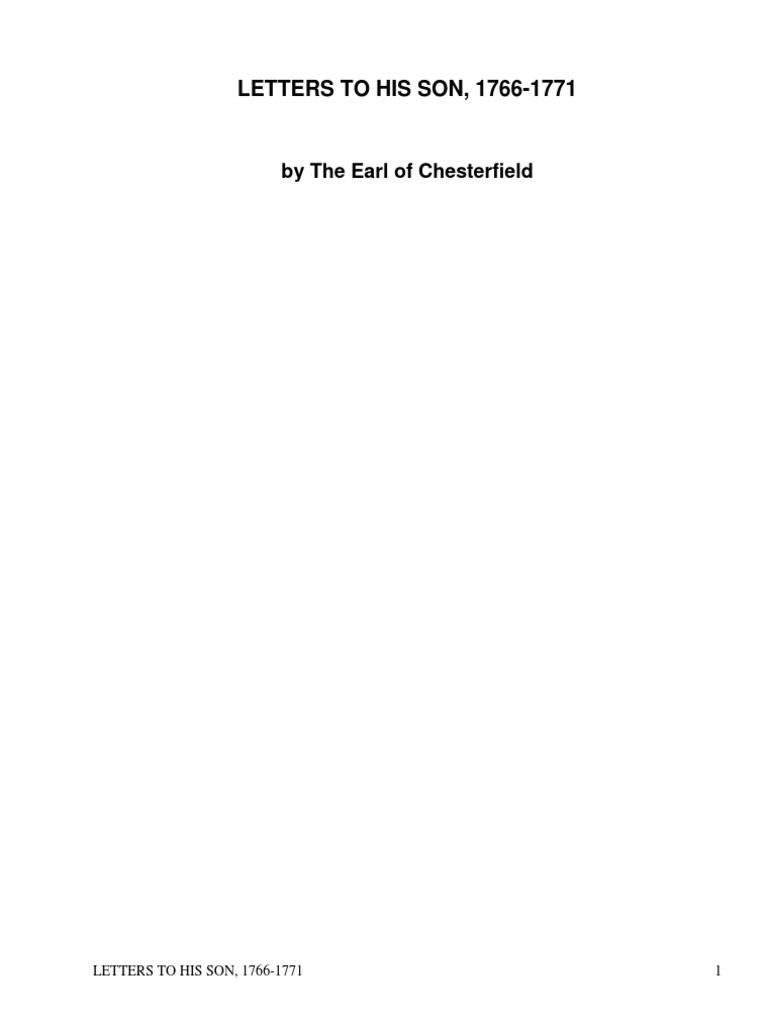 Quotes and Images From Chesterfield's Letters To His Son by ...