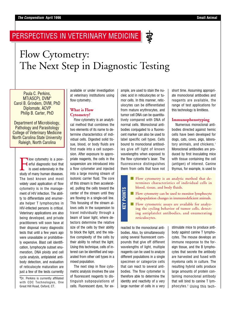 Flow Cytometry, The Next Step in Diagnostic Testing | PDF | Flow ...