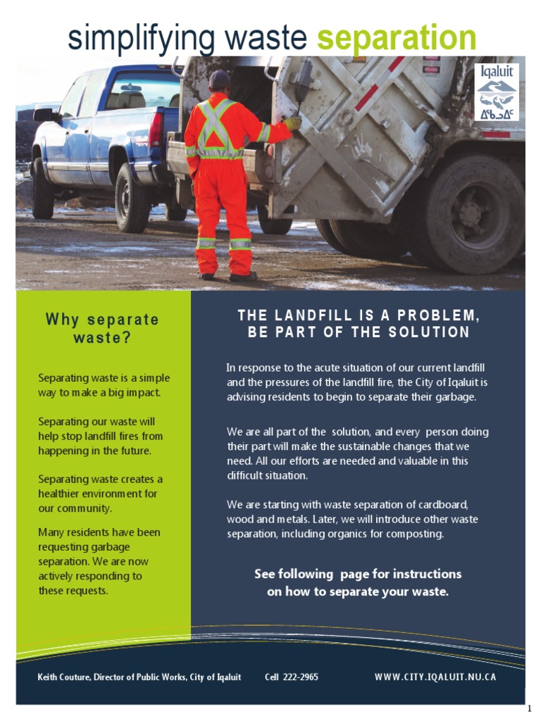 Waste Separation Flyer FINAL ENG | PDF | Landfill | Waste