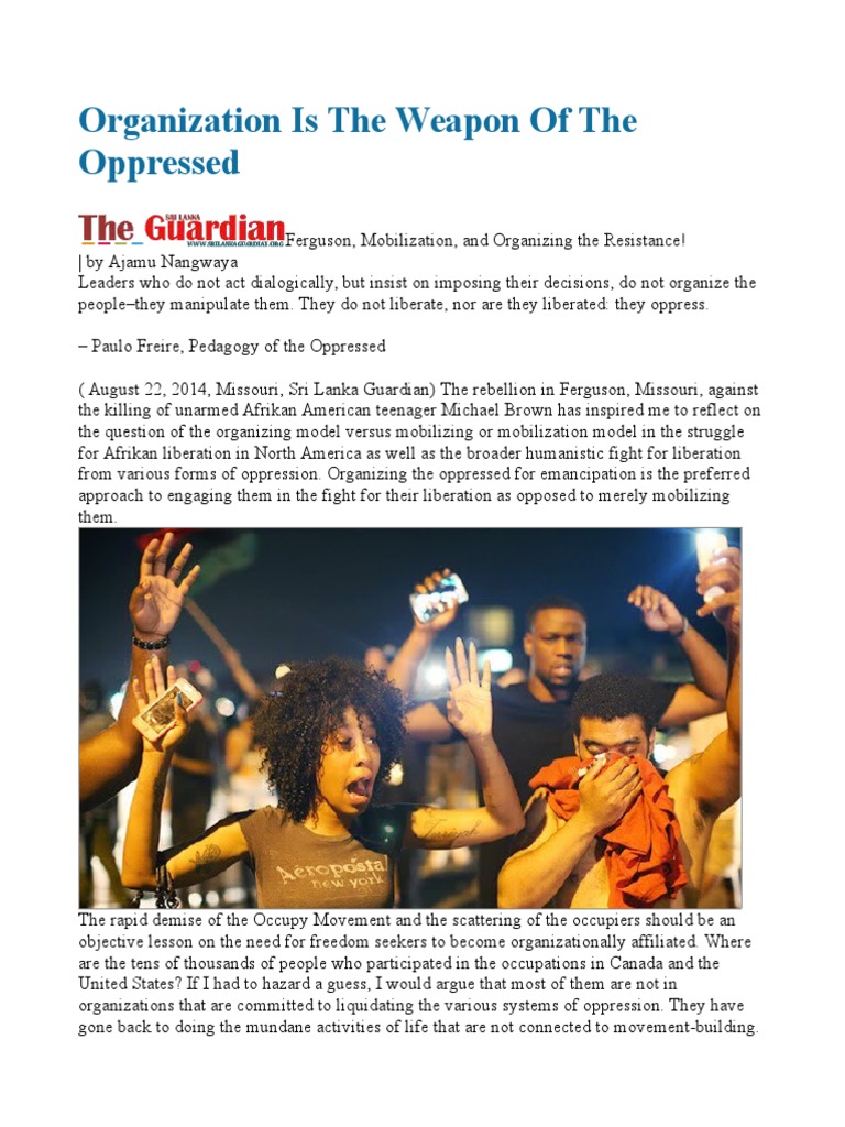 Organizing vs. Mobilizing for Liberation | PDF