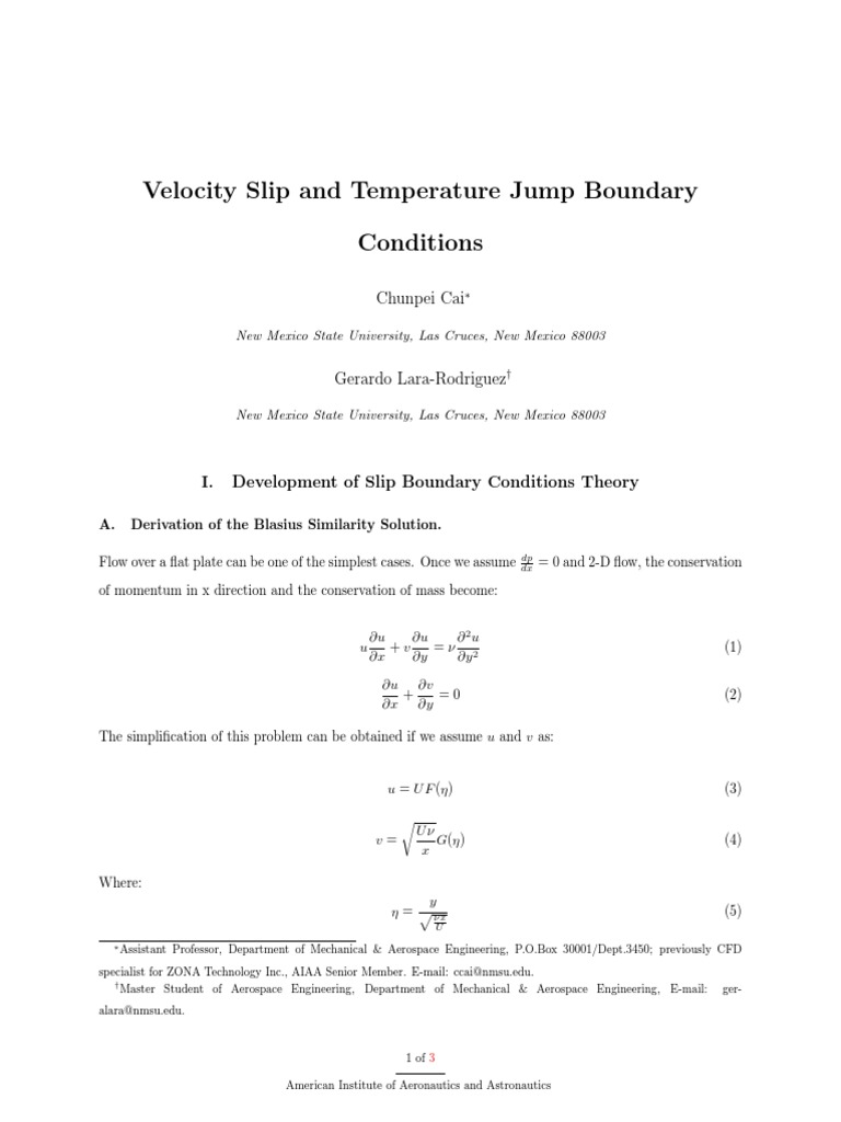 Velocity Slip | PDF | Boundary Layer | Chemical Engineering