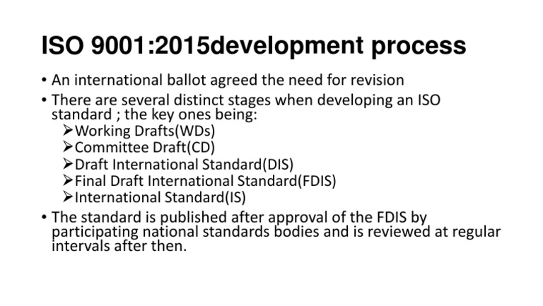 ISO 9001:2015 Development Stages | PDF | Business