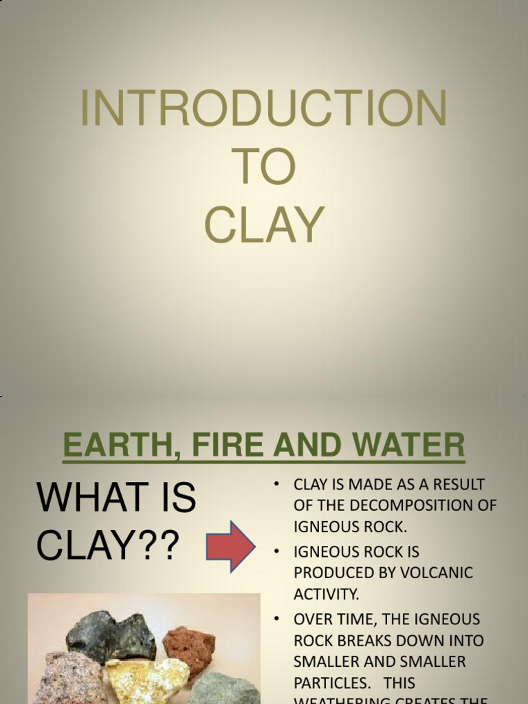 Introduction To Clay | PDF | Pottery | Clay