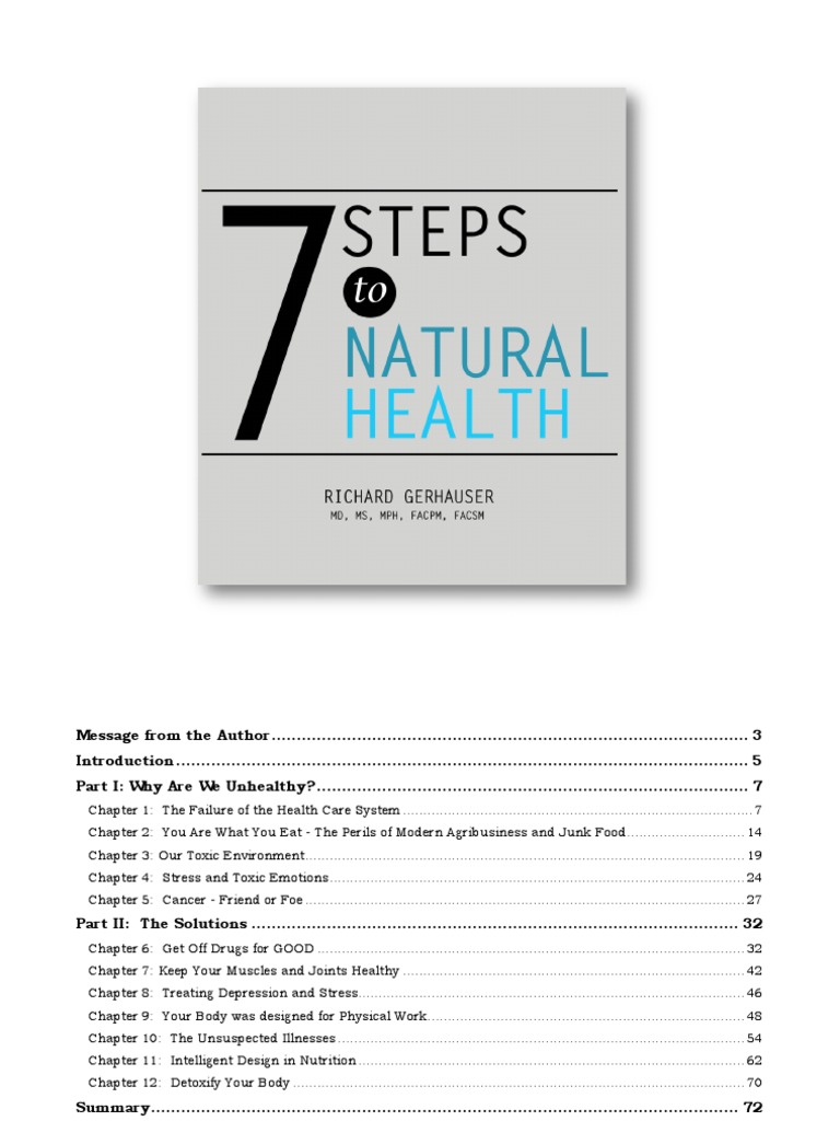7 Steps To Natural Health | PDF