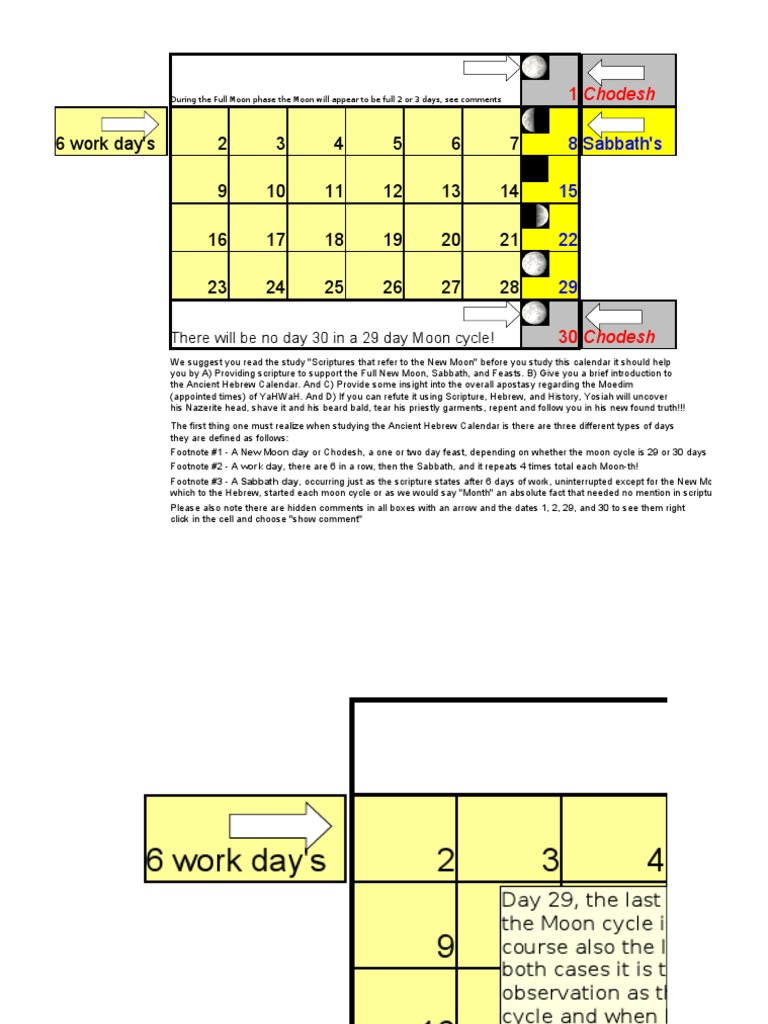 Ancient Hebrew Calendar-Restored | PDF | Calendar | Religious Behaviour ...