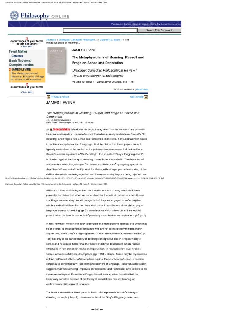 Makin The Met A Physicians of Meaning Rev LEVINE Dialogue Canadian ...