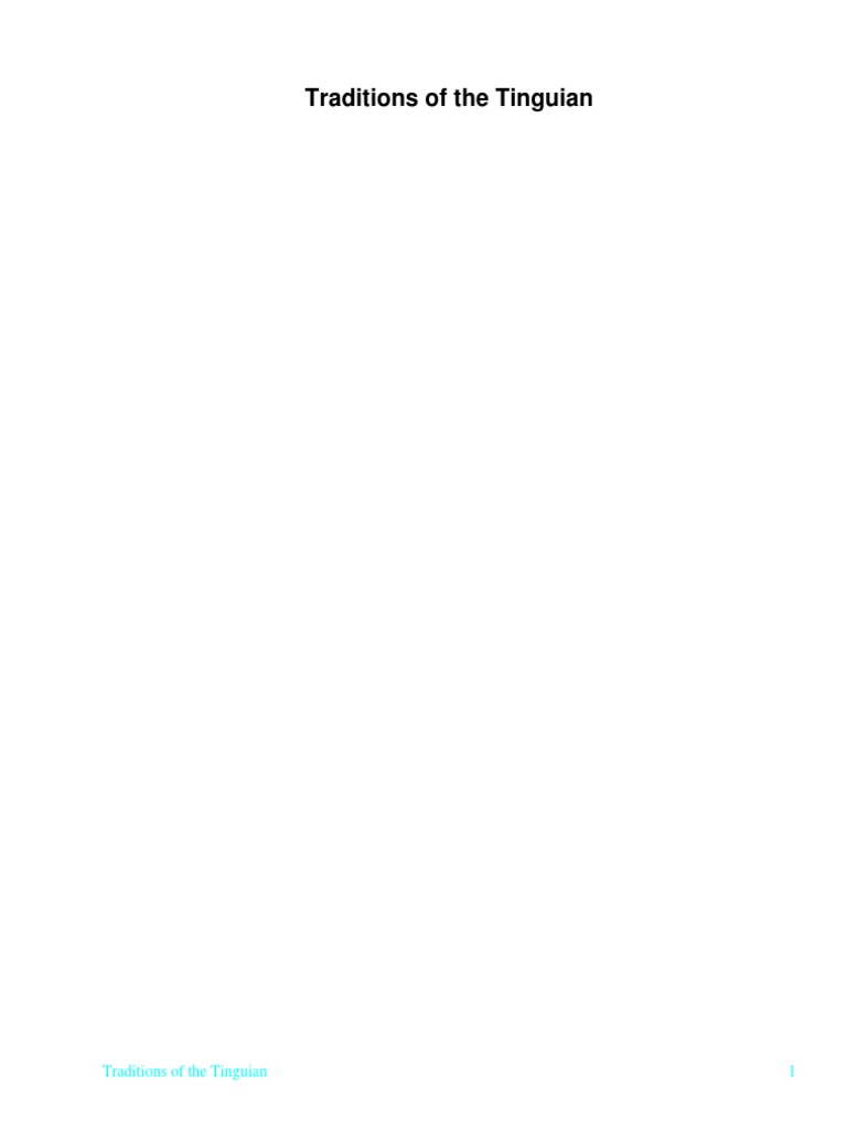 Traditions of The Tinguian 1 | PDF | Marriage