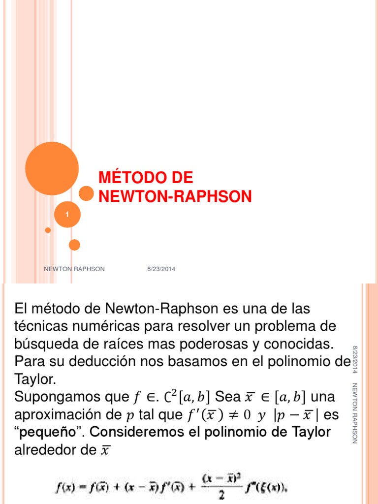 Método de Newton Raphson | PDF | Matemáticas Aplicadas | Análisis