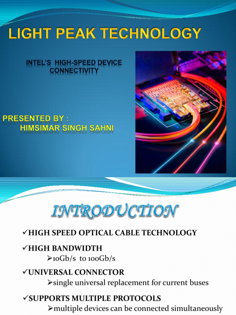 Light Peak Presentation | PDF | Computer Networking | Media Technology
