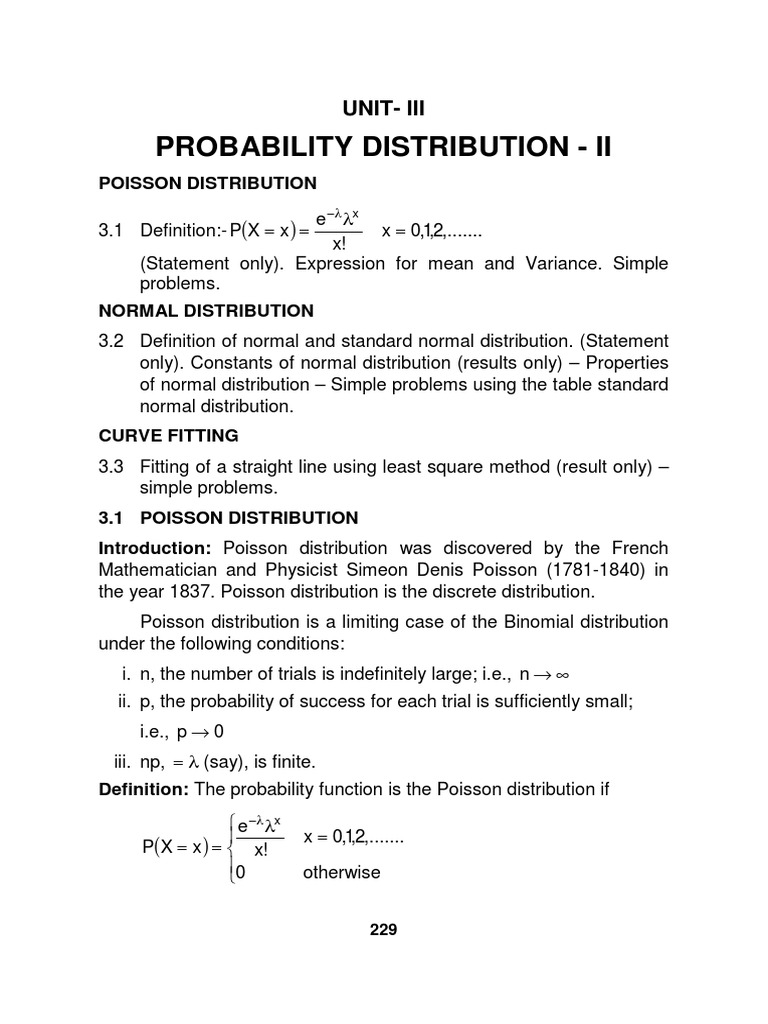 Probability Distribution | PDF | Normal Distribution | Poisson Distribution