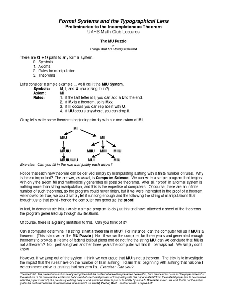Notes of Godel's Incompleteness Theorem | PDF | Mathematical Proof ...