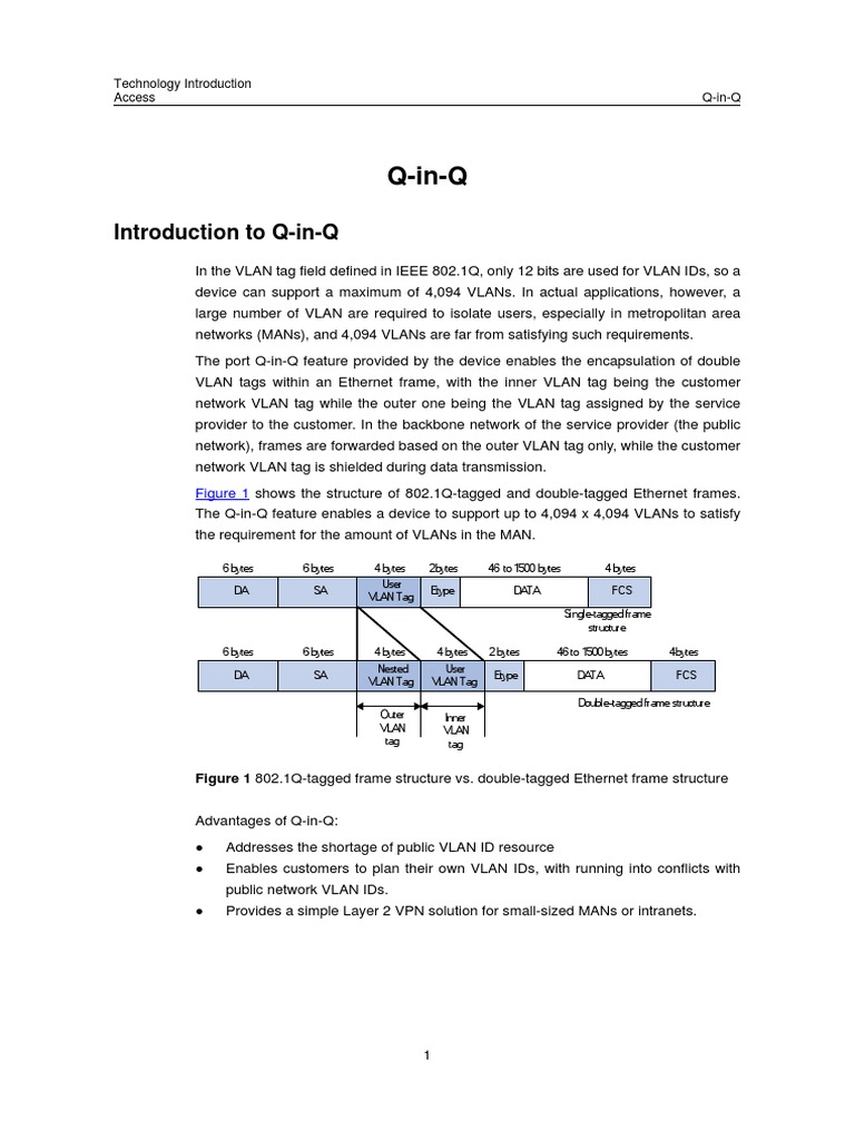 QinQ Introduction | PDF | Network Architecture | Computer Network