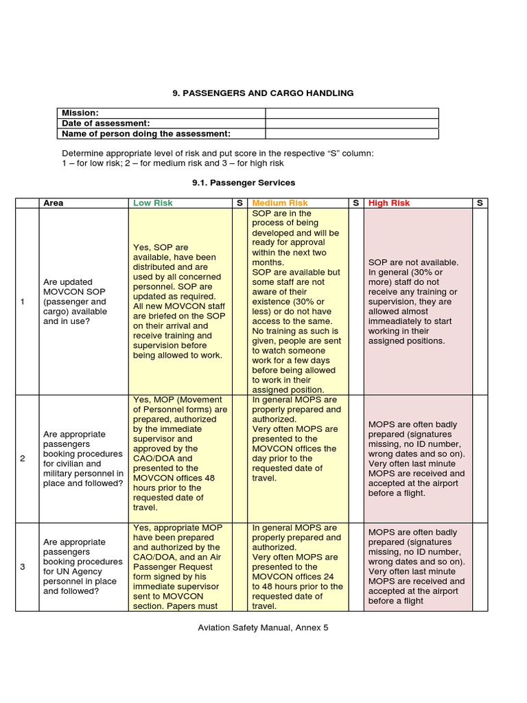 Passenger Safety Handling | PDF | Airport | Dangerous Goods